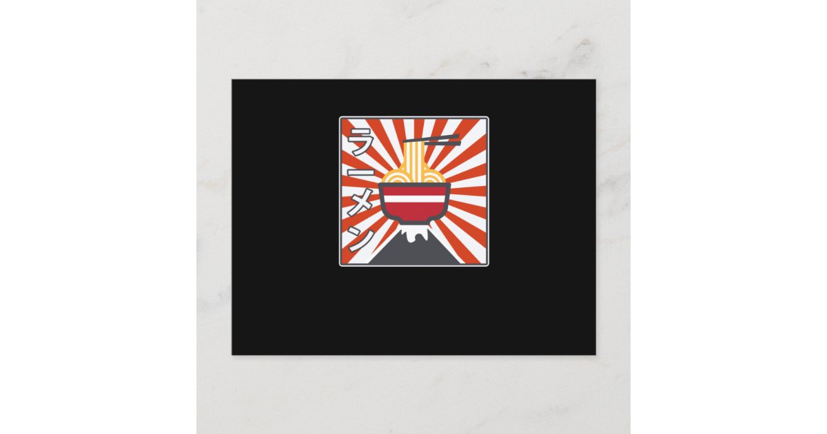 Retro Ramen Noodle Anime Kawaii Ramen Noodles Love Invitation Postcard ...