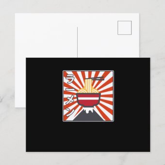 Retro Ramen Noodle Anime Kawaii Ramen Noodles Love Invitation Postcard ...