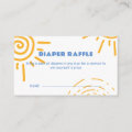 Retro Ray Of Sunshine Diaper Raffle Baby Shower Enclosure Card | Zazzle