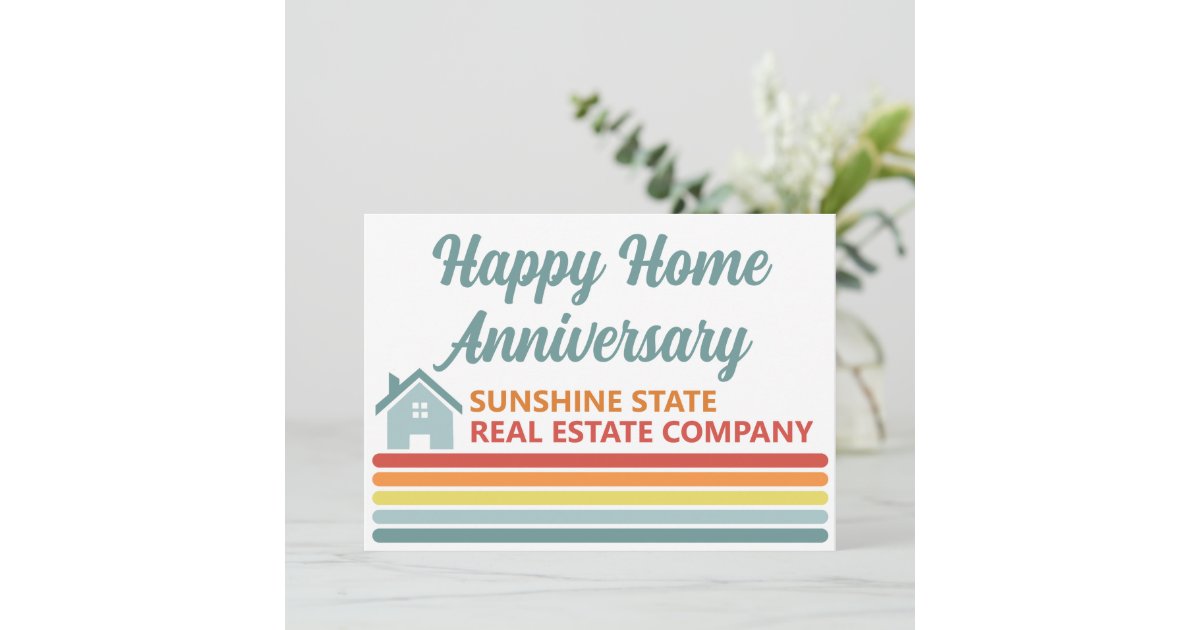 Retro Real Estate Company House Marketing Card | Zazzle