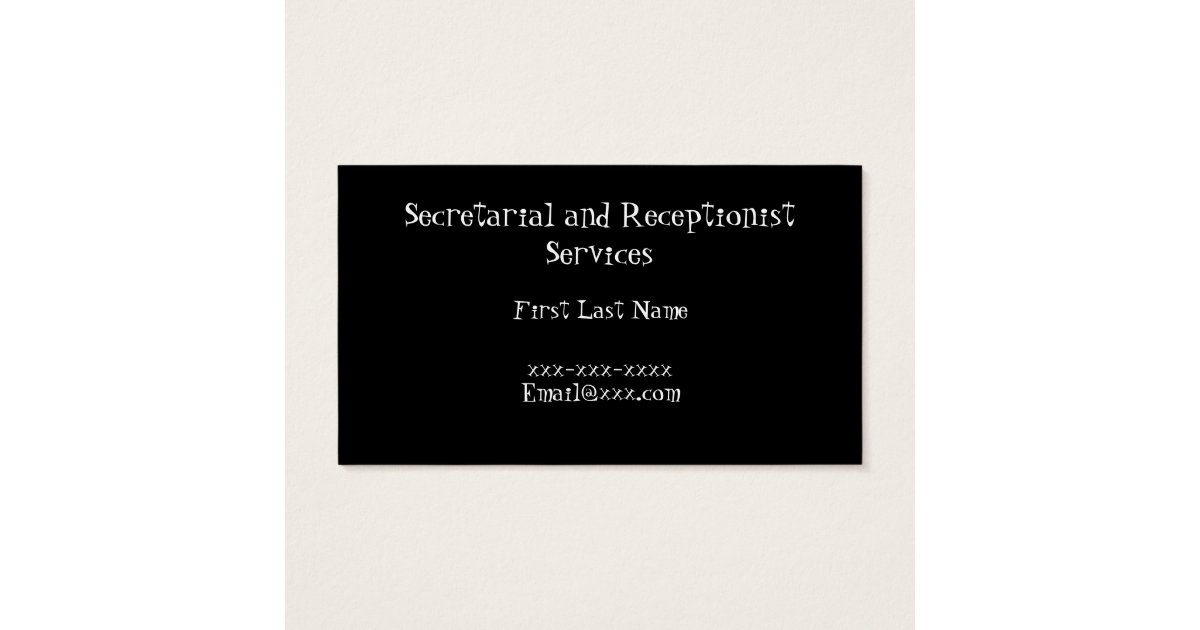 Retro Receptionist and Secretary Business Cards | Zazzle