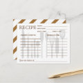 Retro Recipe Card Kitchen Tools Striped | Zazzle