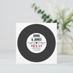 Retro Record Invitation | Zazzle