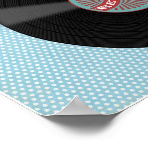 Retro Record Pin-up Girl Poster | Zazzle