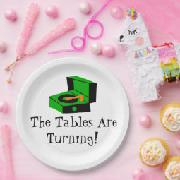 Retro Record Player Paper Plate | Zazzle