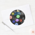 Retro Records Customizable Classic Round Stickers | Zazzle