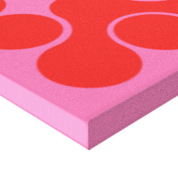 retro red and hot pink circle abstract canvas print | Zazzle