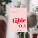 Retro Red and Pink Wedding Table Number | Zazzle