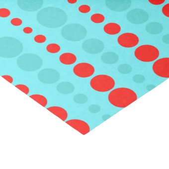 Retro Red and Turquoise Dots Tissue Paper | Zazzle