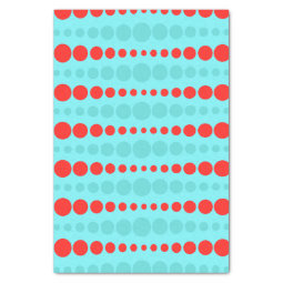 Retro Red and Turquoise Dots Tissue Paper | Zazzle
