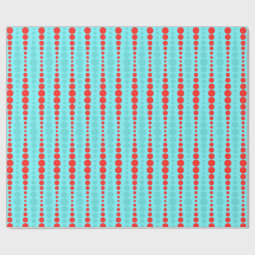 Retro Red and Turquoise Dots Wrapping Paper | Zazzle