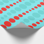 Retro Red and Turquoise Jumbo Dots Wrapping Paper | Zazzle