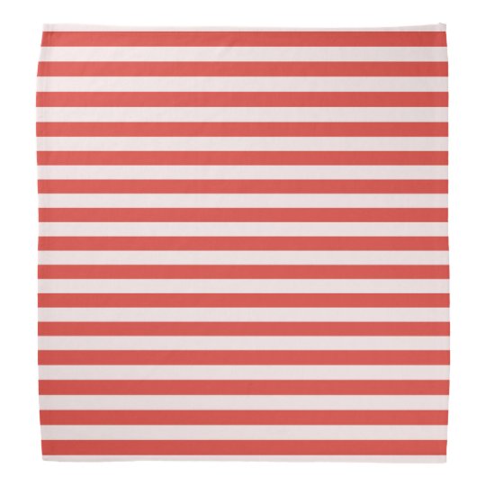 Retro Red and White Stripes Thin Striped Bandana | Zazzle.com