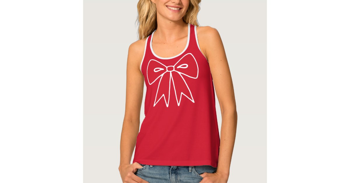 Retro Red Bow Tank Top | Zazzle