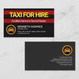 Retro Red Columns Taxi Driver Transport Business Card | Zazzle