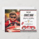 Retro Red Fast One Racing Car 1st Birthday Photo Invitation | Zazzle