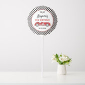Retro Red Race Car Two Fast Boy 2nd Birthday Balloon | Zazzle