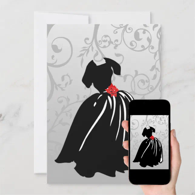 Retro Red Rose Debutante Ball Invitation | Zazzle