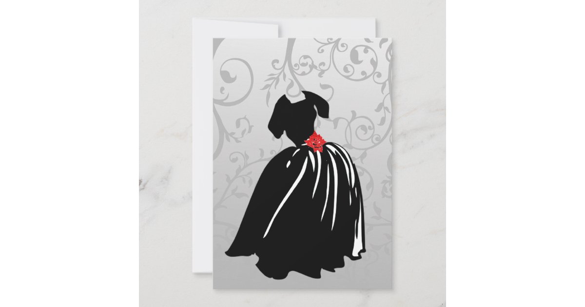 Retro Red Rose Debutante Ball Invitation | Zazzle