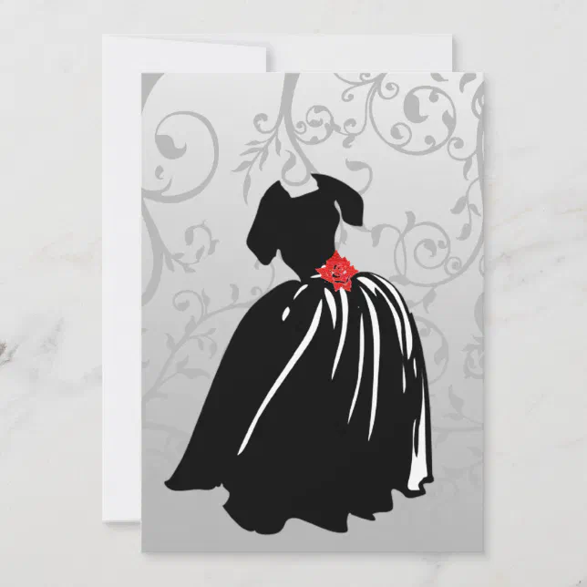 Retro Red Rose Debutante Ball Invitation | Zazzle