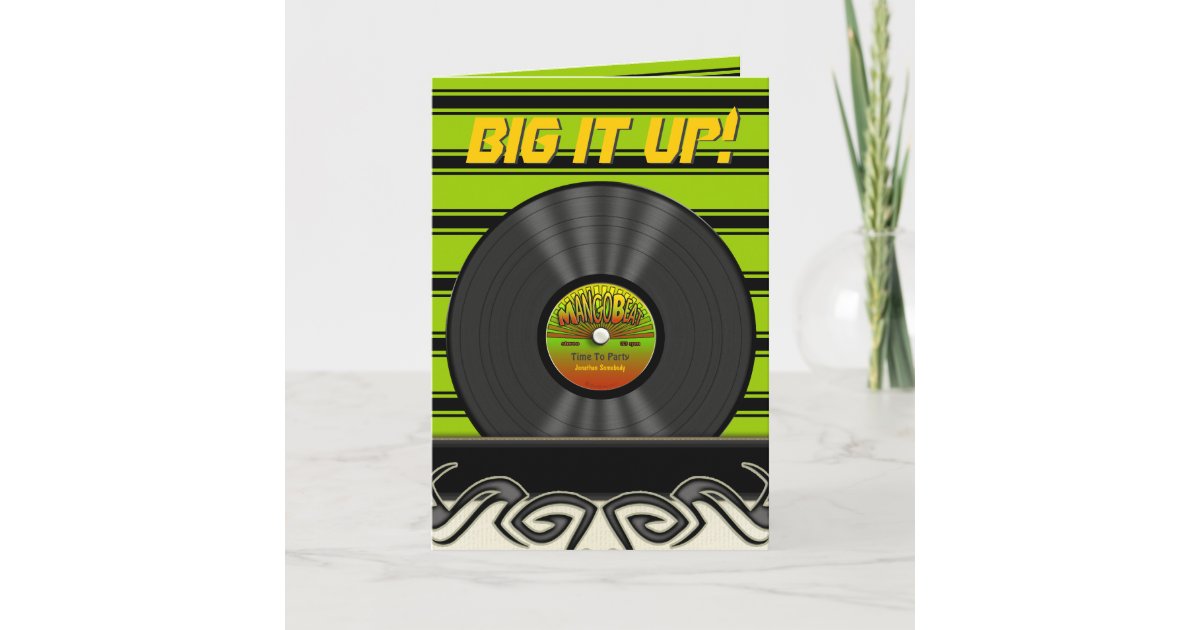 Retro Reggae Vinyl Record Personalized Cards | Zazzle