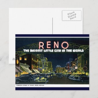 Retro Reno Postcard | Zazzle