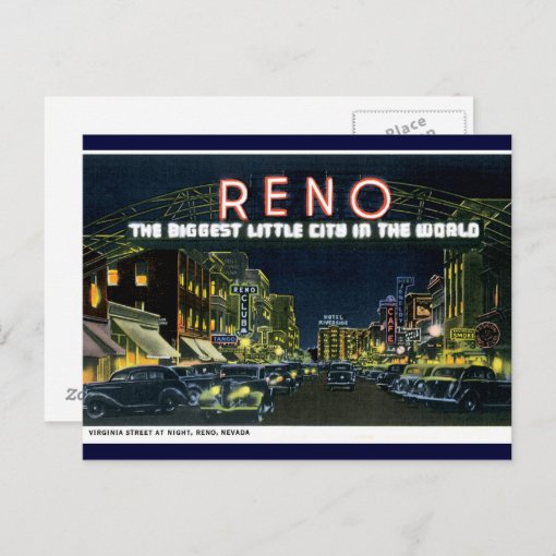 Retro Reno Postcard | Zazzle
