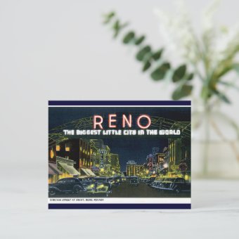 Retro Reno Postcard | Zazzle