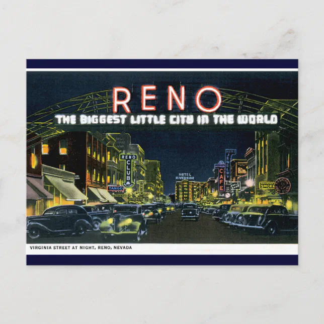 Retro Reno Postcard | Zazzle