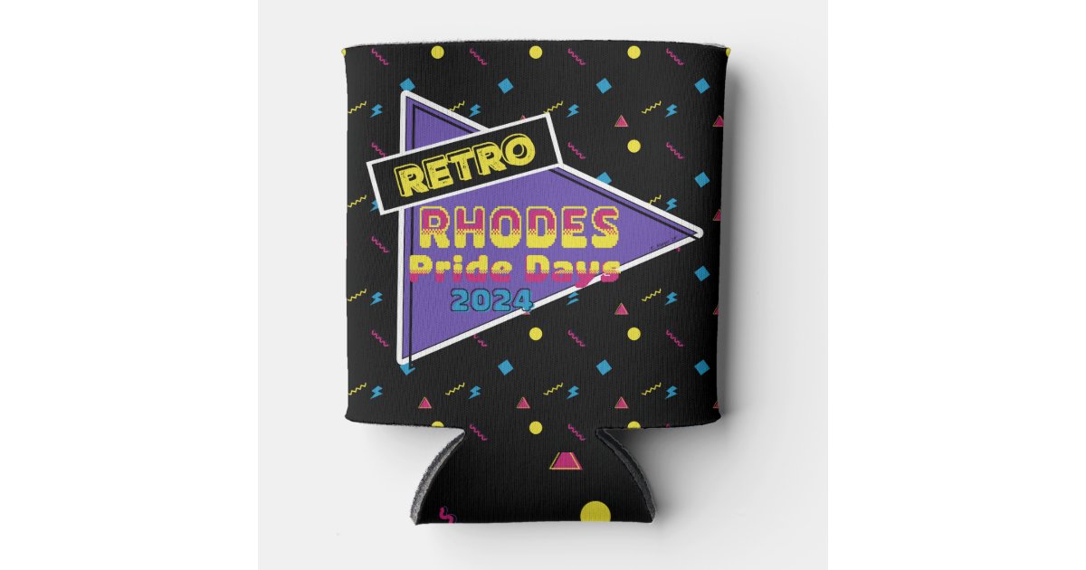 Retro Rhodes Pride Days 2024 can cooler | Zazzle