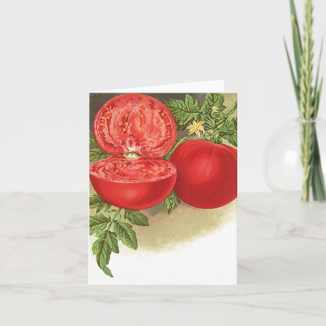 Retro Ripe Tomatoes Blank Cards Farmers Market | Zazzle