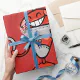 Retro Robot Cartoon Fun Red and Silver AI Bot Wrapping Paper | Zazzle