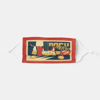 Retro Rock Music face mask | Zazzle