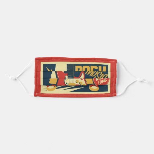 Retro Rock Music face mask | Zazzle