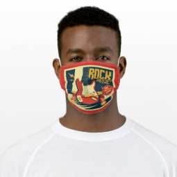 Retro Rock Music face mask | Zazzle