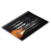 Retro Rock N Roll American Flag Guitar Notebook | Zazzle