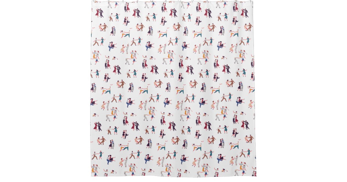 Retro Rock & Roll, Jiving, Dancing background Shower Curtain | Zazzle