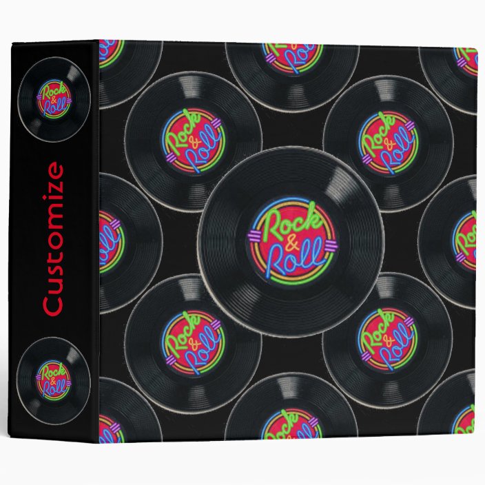 Retro Rock & Roll Vinyl Binder | Zazzle.com