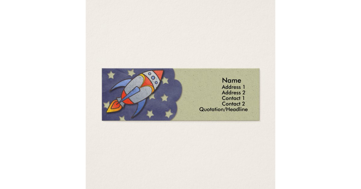 Retro Rocket Kids Skinny Profile Cards | Zazzle.com