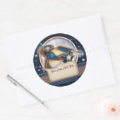 Retro Rocket Name Tag Stickers | Zazzle