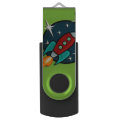 RETRO ROCKET SHIP 8GB USB FLASH DRIVE | Zazzle