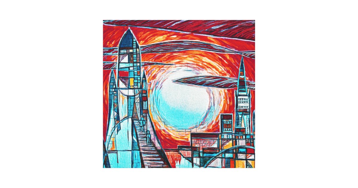 Retro Rockets Colorful Space Exploration Print | Zazzle