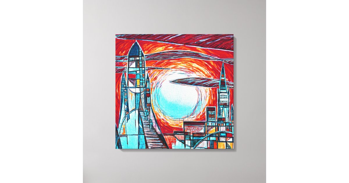 Retro Rockets Colorful Space Exploration Print | Zazzle