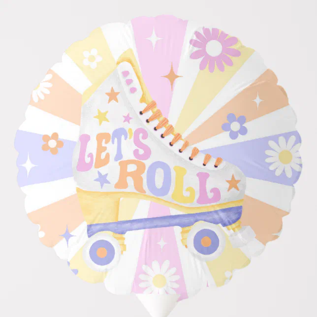 Retro Roller Disco Birthday Party Balloon | Zazzle
