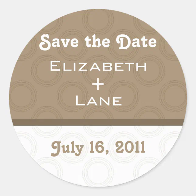 Retro Romantic Save the Date Stickers | Zazzle