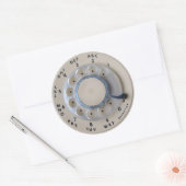 Retro Rotary Phone Dial Classic Round Sticker | Zazzle