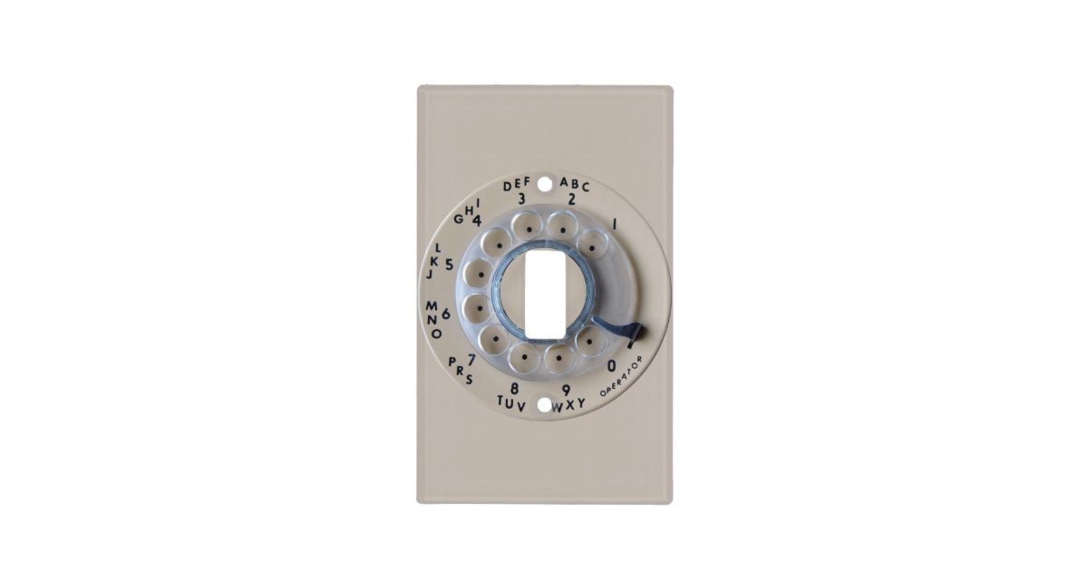 Retro Rotary Phone Dial Light Switch Cover | Zazzle
