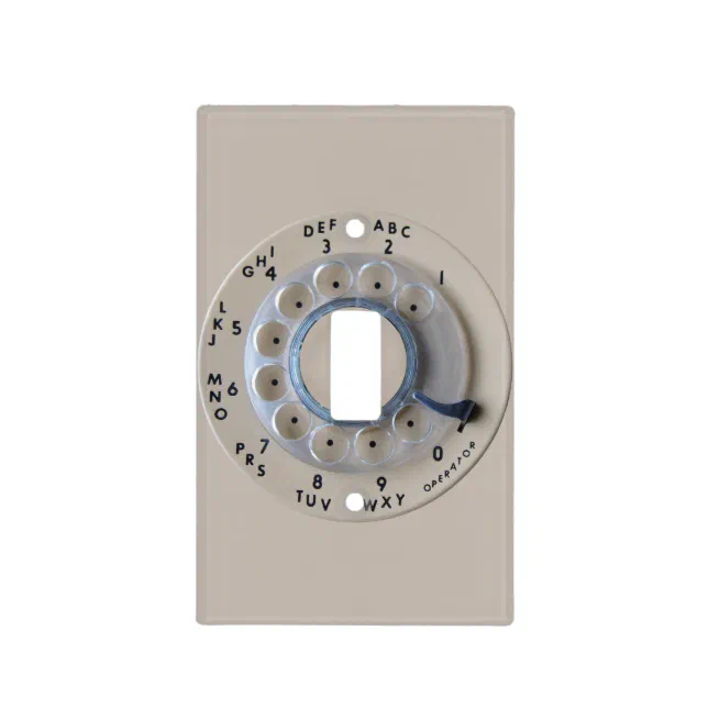 Retro Rotary Phone Dial Light Switch Cover | Zazzle