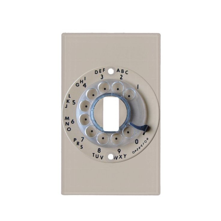 Retro Rotary Phone Dial Light Switch Cover | Zazzle
