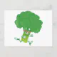 Retro Running Broccoli Postcard | Zazzle